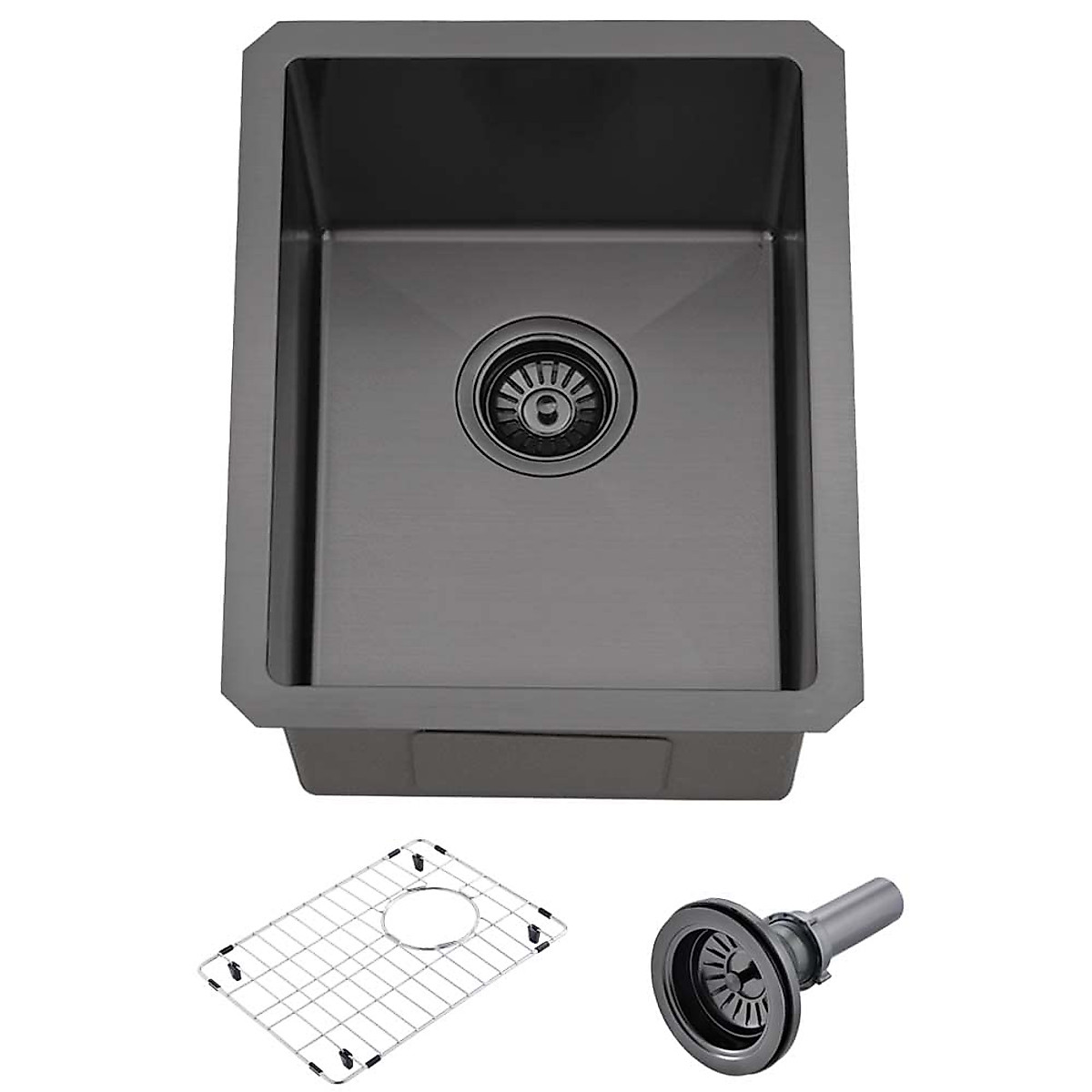 Bar Sink Undermount 12x16 Black -Wesliv 12 Inch Black Undermount Bar Sink Small Wet Bar Sink 16 Gauge Stainless Steel Single Bowl Bar Sink with Bottom Grid