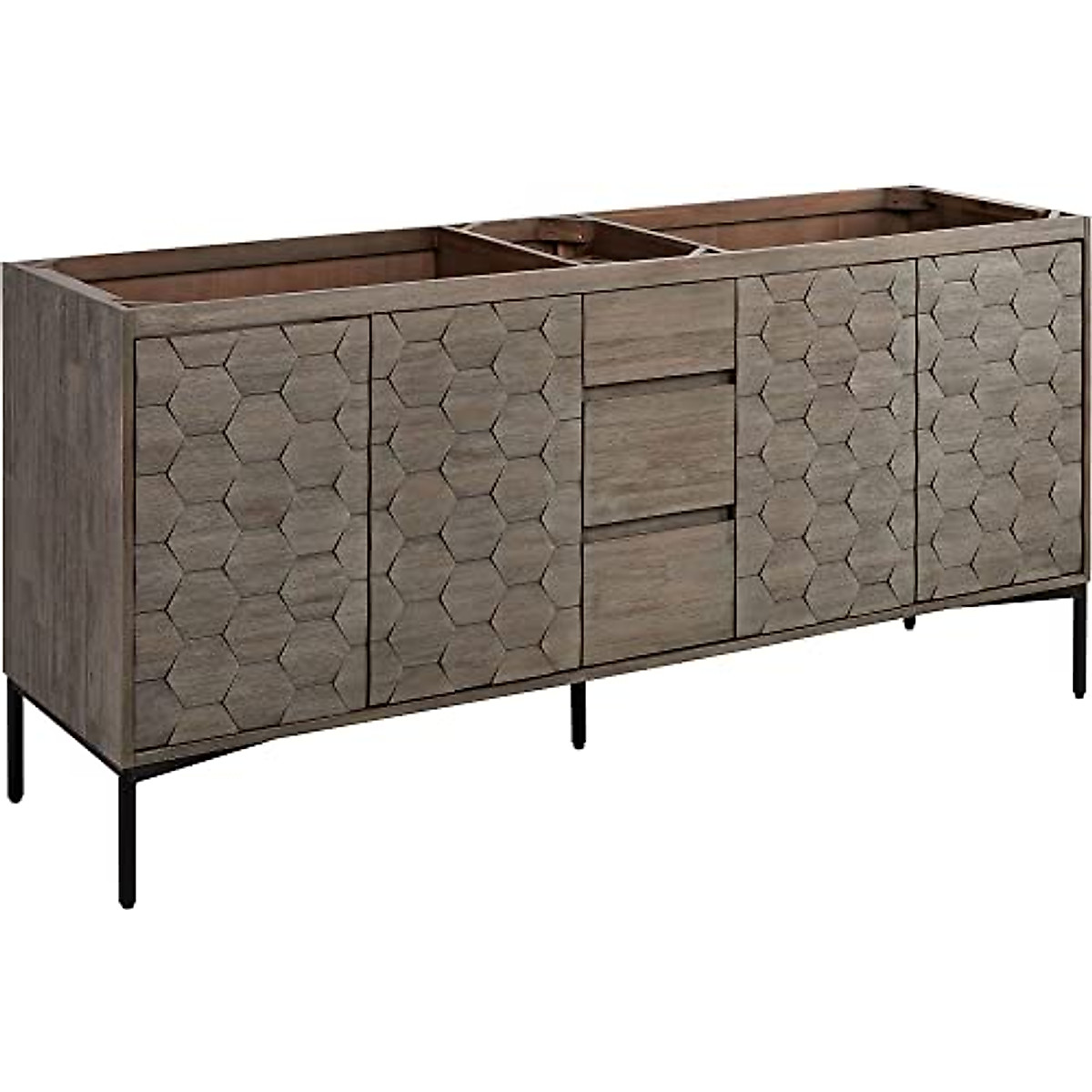 Signature Hardware 482231-NOTOP Devora 72" Double Vanity Cabinet Only - Less Vanity Top