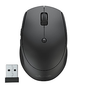 JLab GO Charge Wireless Mouse, Connect Via Bluetooth or USB Wireless Dongle, Multi-Device Toggle, Portable, Ultra-Compact and Lightweight for Work on The Go, Adjustable Tracking, (1 Pack)