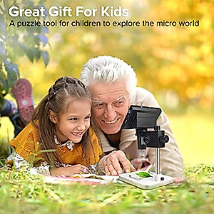 Coin Microscope, Dcorn 4.3 Inch LCD Digital Microscope with 32GB TF Card 10X-1000X Magnification Video Camera Handheld Microscope for Coin Observation/PCB Soldering, Windows Compatible