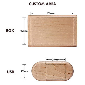 Custom Logo/Image Wooden USB Flash Drive 16GB Thumbdrive Memory Stick