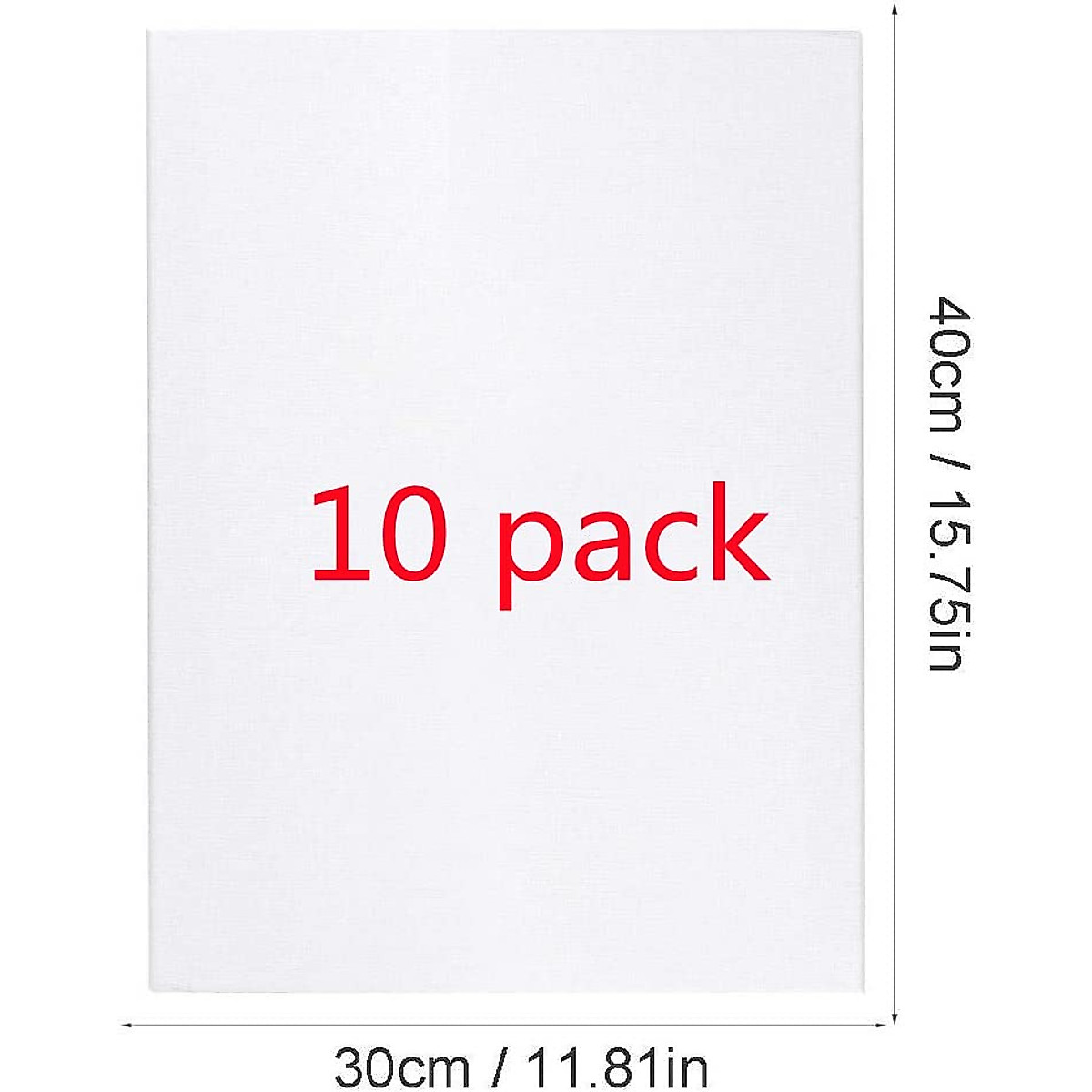 10 Pack Canvas Panels 16" x 12" Rectangle 40 X 30CM 100% Cotton White Blank Stretched Canvas Boards for Painting Craft Drawing Acrylics Canvas Art Board Acrylic Oil Paint DIY Kids Children Adults