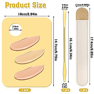 6 in 2 Sets Makeup Mixing Palette, Rainbow Acrylic Cosmetic Palette with Korean Makeup Spatula Tool for Mixing Foundation Eye Shadow Lipsticks Nail Art