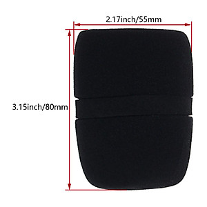 Fielect 10Pcs Microphone Covers Foam Mic Covers Thick Handheld Stage Microphone Windscreen Foam Cover Black for KTV, Dance Ball, Conference Room, News Interviews