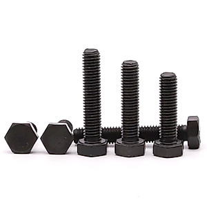 M8 x 20 mm (20 pcs) Hex Bolts Hex Screws, Black Oxide Finish Hexagon Head Bolts, 12.9 Grade Alloy Steel, Full Thread, Machine Thread