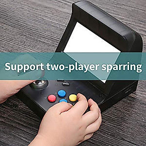 Rocker Arcade Game Console 360 Degrees 4.3inch Colorful Screen Rechargeable Compact Interesting Interactive 3D Game Station Joystick Arcade Device with Two Wired Controller