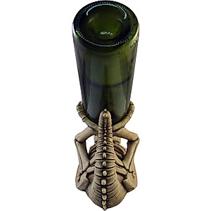 DWK - Fossil Fuel - T-Rex Dinosaur Dino Skeleton Wine Holder Display Caddy Bottle Rack Figurine Jurassic Tyrannosaurus Bones Home Bar Décor Dining Accent, 9.5-inch