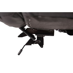 Boss Office Products High Back No Tools Required Top Grain Leather Chair in Black