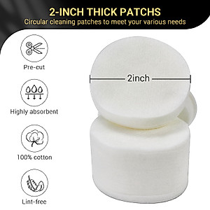 Thick Gun Cleaning Patches 600PCS Gun Cleaning Pads with Storage Box Gun Cleaning Cloth Round Gun Cleaner 9mm Cleaning Patches for Firearms Fit for .22 .380 .308 .357 .45 Caliber Gun Cleaning Wipes