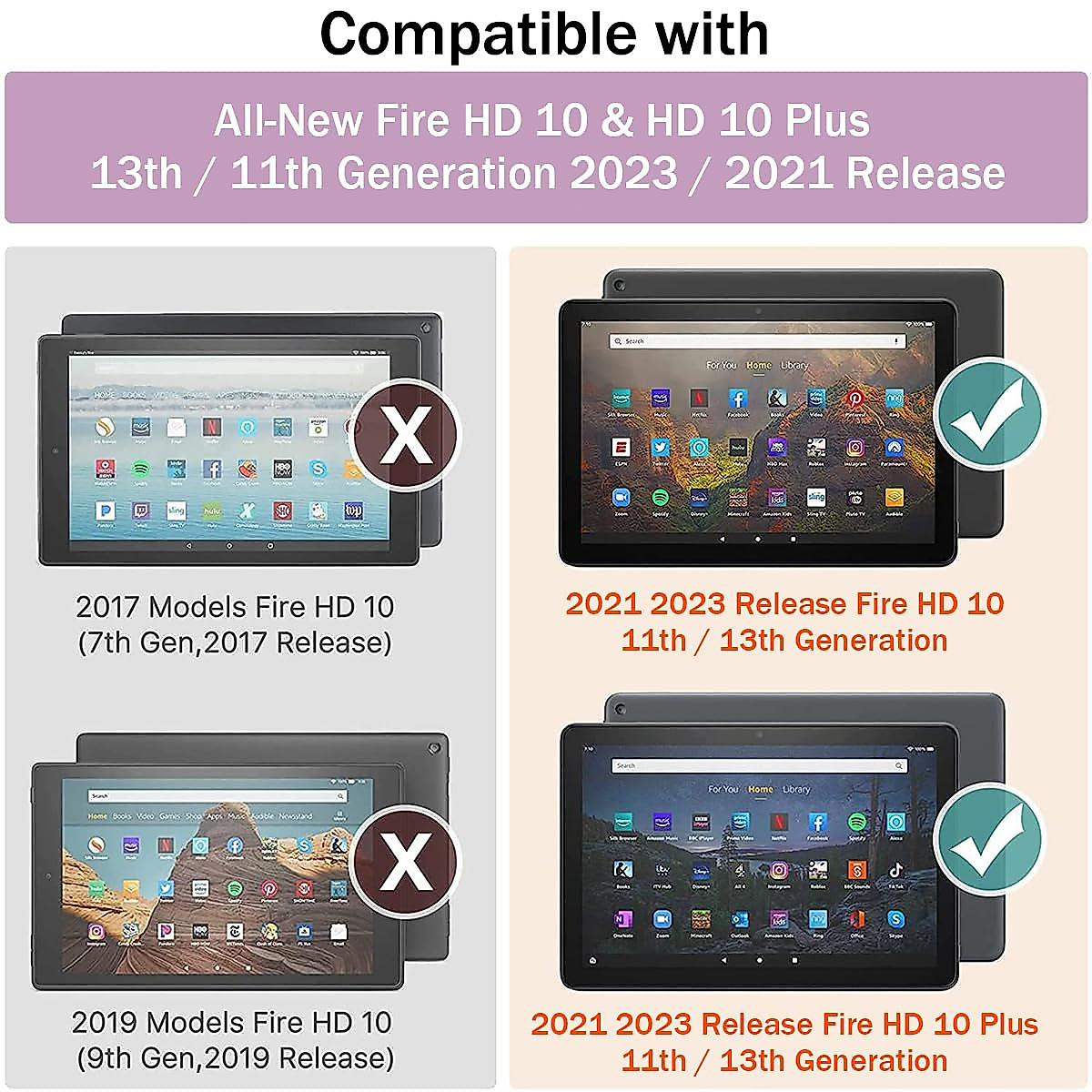 MonsDirect for Fire HD 10 Tablet Case&Fire HD 10 Plus Tablet Case 13th/11th Generation 2023 2021 Release, Smart Auto Wake Sleep Folio Case Stand Protective Cover with Card Slot, Beach