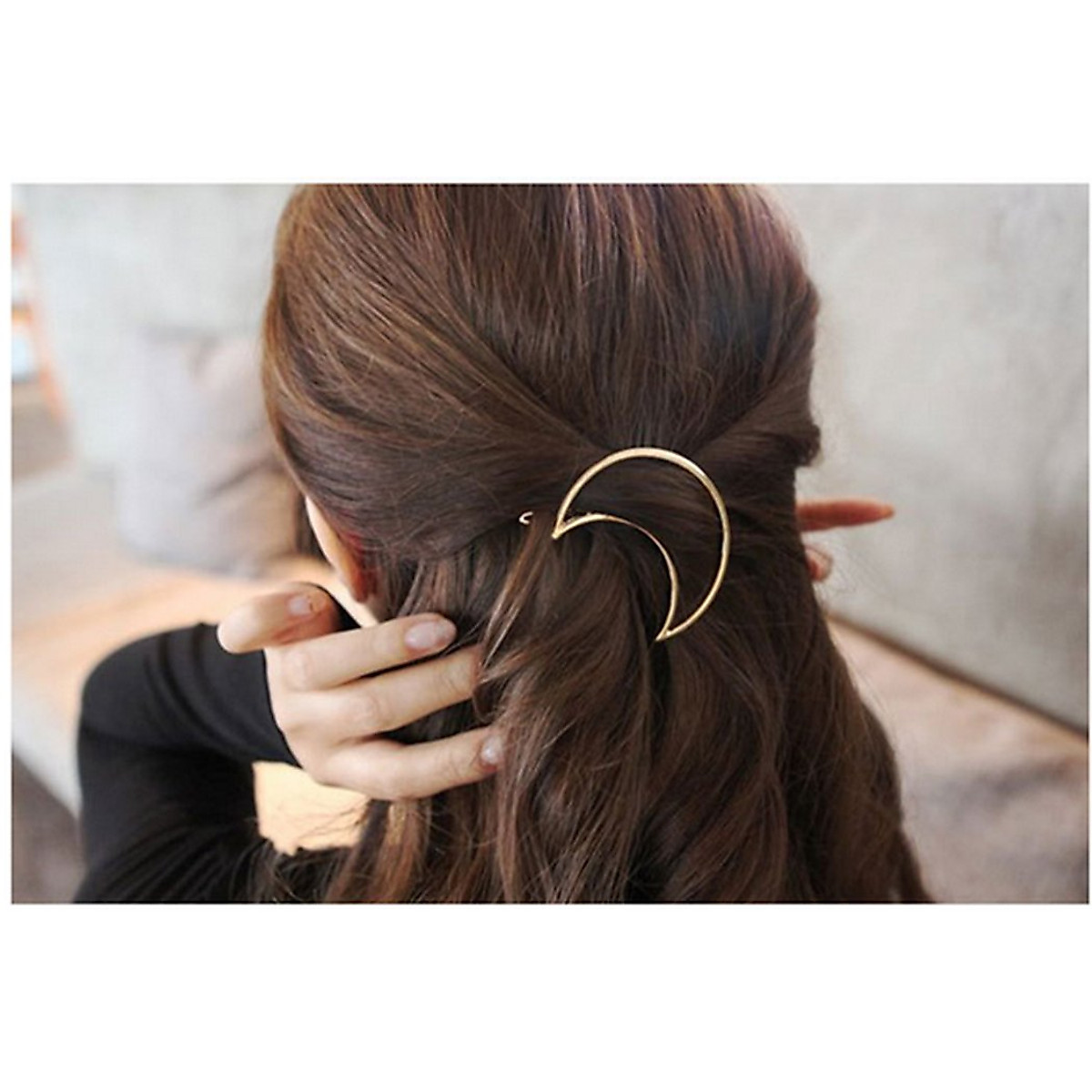 Fascigirl 8 Pcs Hair Clip for Women - Hair Barrettes Hair Pins Moon Triangle Circle Butterfly Hair Clips for Girls Thick Hair Styling Accessories