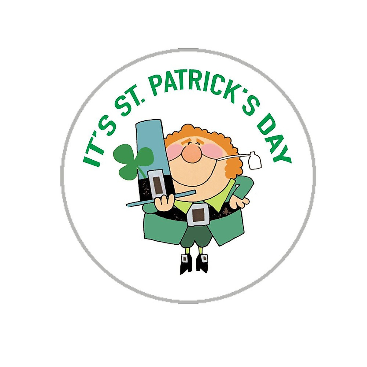 Assorted St Patricks Day Envelope Seals - 1.2" Fun St Patrick's Day Stickers - 144 Stickers