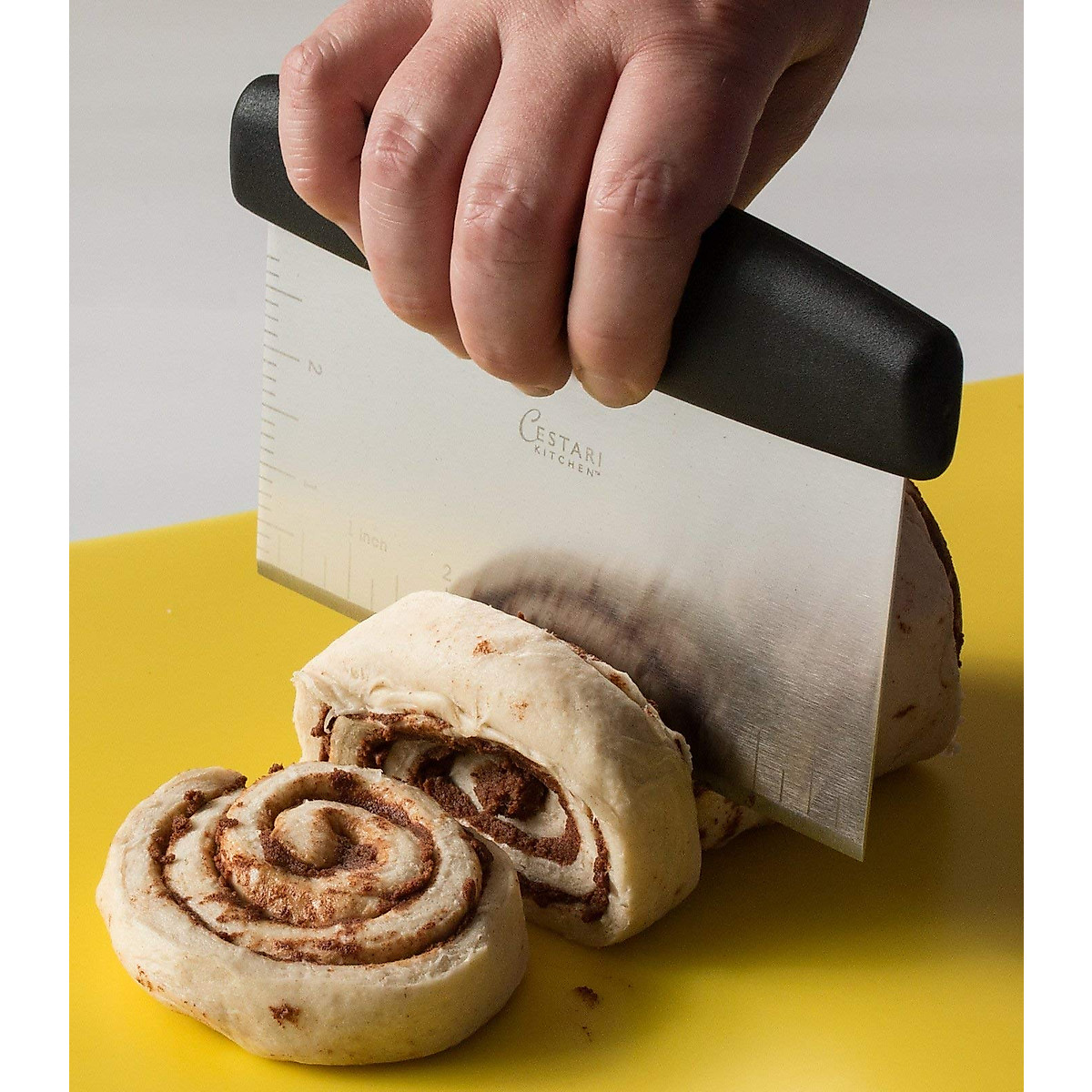 Cestari Bread Knife Bundle 6 inch Advanced Ceramic Knife for Slicing Homemade Bread and Bench Knife for Preparing Dough