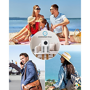 Air Purifiers for Home Large Room up to 600 Ft², VEWIOR H13 True Hepa Air Purifiers for Pets Hair, Dander, Smoke, Pollen, 3 Fan Speeds, 6 Timer Air Cleaner