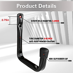 Dreecy J Utility Hooks For Hanging Heavy Duty Garage Storage Utility Hooks For Garage Wall, Color Black, 5 Pack