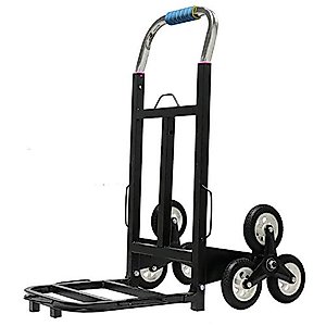 Portable Folding Handcart Folding Trolley Climbing Stair Cart Luggage Trolley Handling Trailer Pull Goods Portable Grocery Carts Multi Function Folding Handcart (Color : Red, Size : One Size)