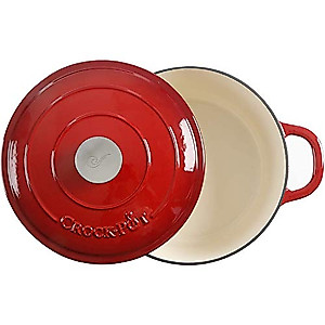 Crock-Pot Artisan Round Enameled Cast Iron Dutch Oven, 3-Quart, Gradient Red