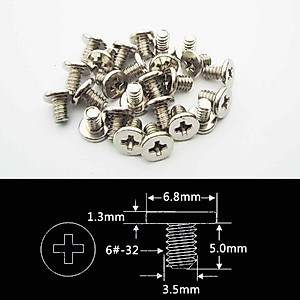 YINGJUN-DRESS Tap Bolts 25pcs Silvery Flat Round Wafer Head Screw Bolt 6-325mm for PC Case Hard Drive HDD Power Supply PSU Mount DIY Computer F Screws