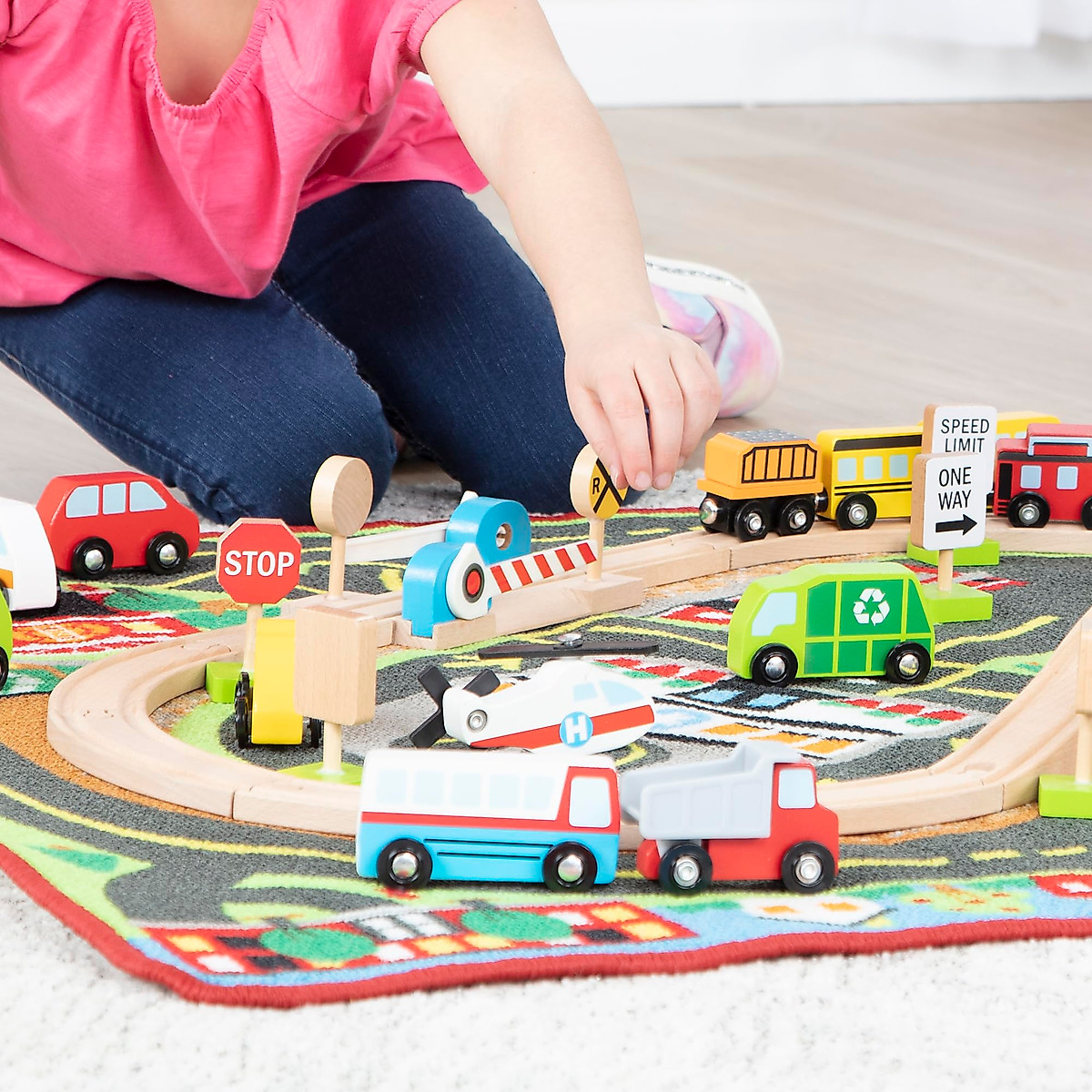 Melissa & Doug Deluxe Multi Vehicle Activity Rug (SIOC)