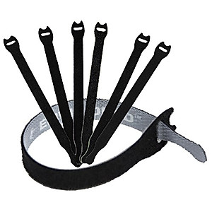 Cable Clips 3M Adhesive, Multipurpose Wire Clamps for Cable Management and Cable Runs - 50 Pack Black Bundled with 10 Reusable Cable Ties