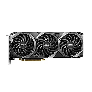MSI Gaming GeForce RTX 3060 12GB 15 Gbps GDRR6 192-Bit HDMI/DP PCIe 4 Torx Triple Fan Ampere OC Graphics Card (RTX 3060 Ventus 3X 12G OC)