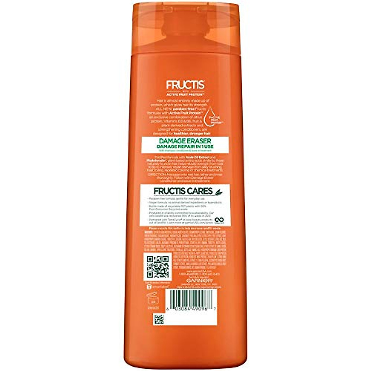Garnier Fructis Damage Eraser Shampoo, Distressed, Damaged Hair, 12.5 fl. oz.