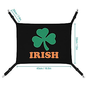 Irish Clover Pet Hammock Comfortable Adjustable Hanging Bed for Small Animals Dogs Cats Hamster
