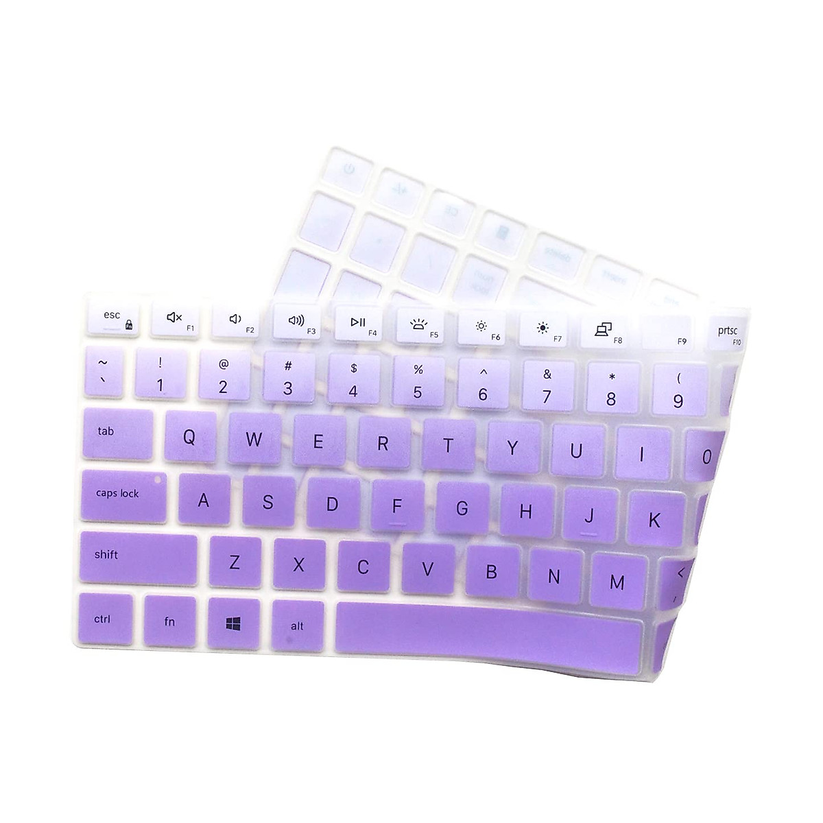 Silicone Keyboard Cover Compatible for 2021 Dell Inspiron 15 5510 5515 5518 , Dell Inspiron 15 3000 3510 3511, Dell Inspiron 16 Plus 7610, Dell Latitude 3520 15.6" （Purple Ombre