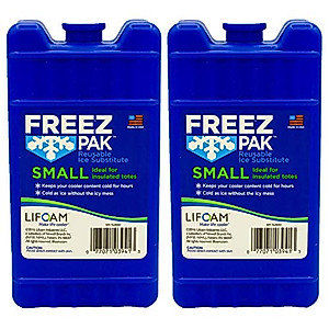 Freez Pak Reusable Ice Pack (2 Pack) Ice Packs for Lunch Bags and Coolers