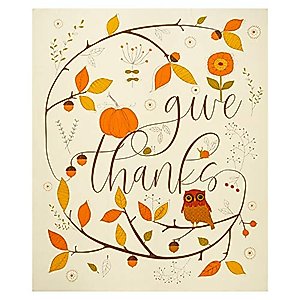 Riley Blake Give Thanks 36'' Panel Cream Fabric