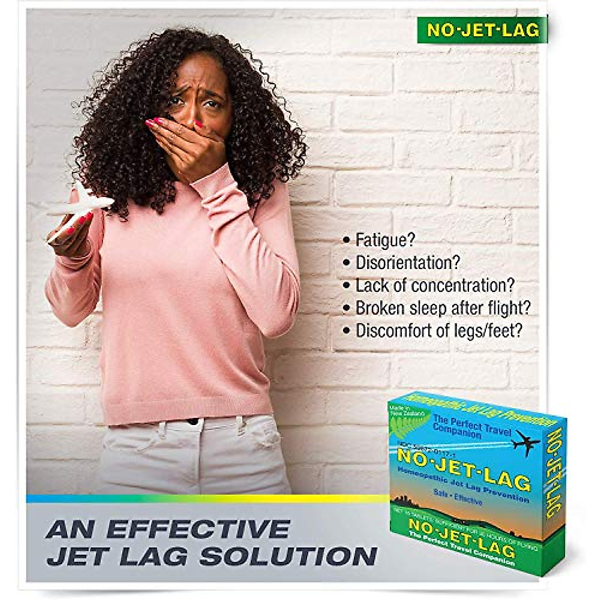 Miers Laboratories No Jet Lag Homeopathic Jet Lag Remedy (1 Pack, 32 Chewable Tablets), Travel Must Have, Flight Essential for Jet Lag Relief, Plant-Based.