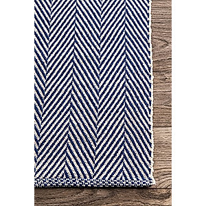 nuLOOM Kimberely Hand Loomed Area Rug, 5' x 8', Navy