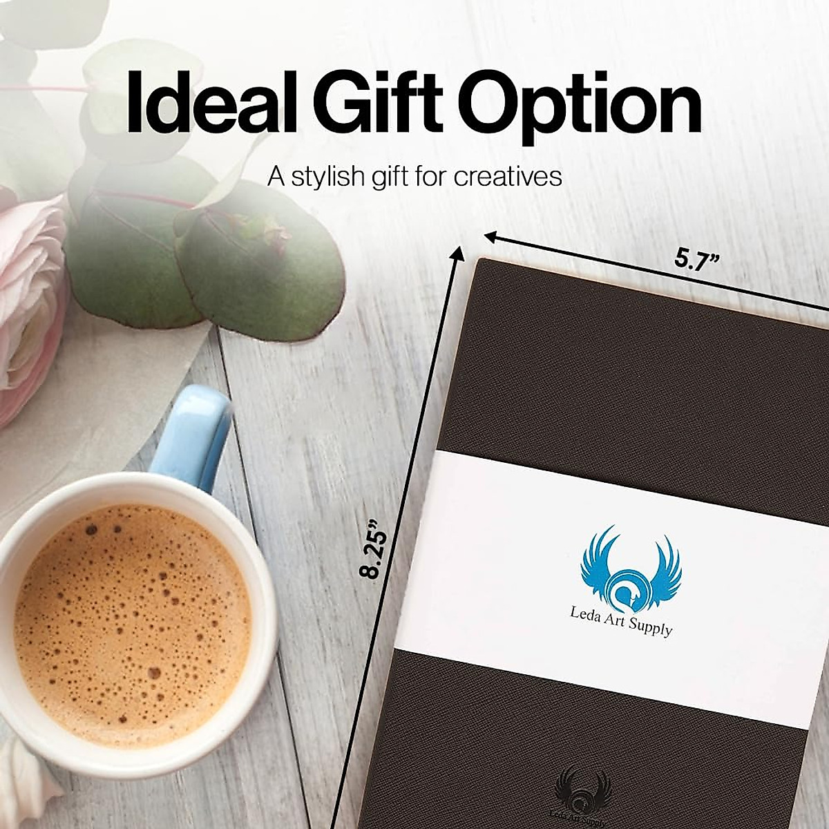 Leda Art Supply A5 Sketchbook, 160 Tear Resistant Pages, Ideal for ProfessionalProffesional Ink, Pen, Graphite and Colored Pencil | Art Supplies, Size: Medium 8.25 x 5.7 inch