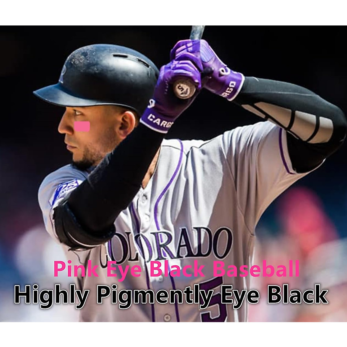 Go Ho Hot Pink Cream-Blendable Face Body Paint Stick,Hot Pink Eye Black Stick,Easy to Color Eye Black Pink Face Paint,Safe Facepaint&Lip Smacking for Halloween Makeup