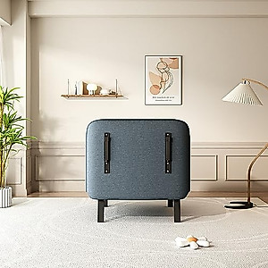 Haplized Convertible Chair Bed, Tri-Fold Sofa Bed with Adjustable Backrest & Pillow, Leisure Chaise Lounge Couch with Sturdy Steel Frame for Home & Office, Comfortable Sleeper Chair (31.5")