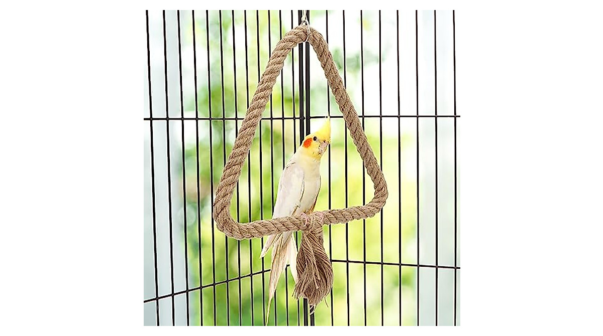 Bird Rope Swing Toy for Cockatiel & Parakeet Cages