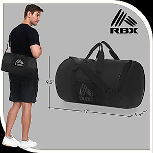 RBX Barrel Gym Bags for Men, Small Gym Bag for Women, Duffle Bag for Travel, Sports Bag, Camping, Weekend, Carry On, Overnight Duffel Bag for Women with Shoulder Strap