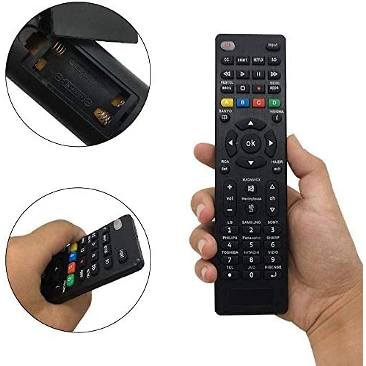 Universal Remote Control for Samsung, Sharp, LG, Sony, Panasonic, Toshiba,TCL Smart TVs and Other Brands with Netflix Smart TVs Remote Control