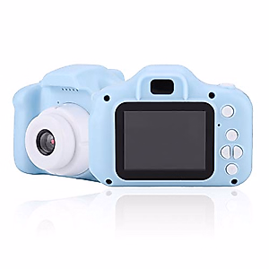 KENANLAN Kids Camera, Kids Digital Video Cameras Selfie Camera with Lanyard, X2 Mini Portable 2.0 inch IPS Color Screen Children's Digital Camera HD 1080P, Christmas Birthday Gifts(Blue)