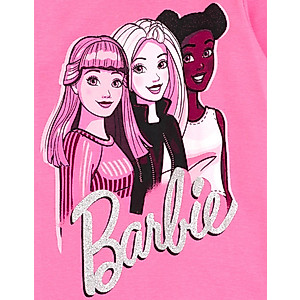 Barbie Little Girls T-Shirt and Pants Pink/Black 7-8