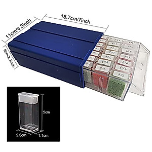 5D Diamond Painting Storage Drawer, 35-140 Grids Detachable Storage Box for Beads Buttons Studs Nail Art Rhinestones