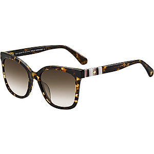 Kate Spade New York Kiya/S 0086/HA 53M Dark Havana/Brown Gradient Square Sunglasses for Women + BUNDLE with Designer iWear Eyewear Kit