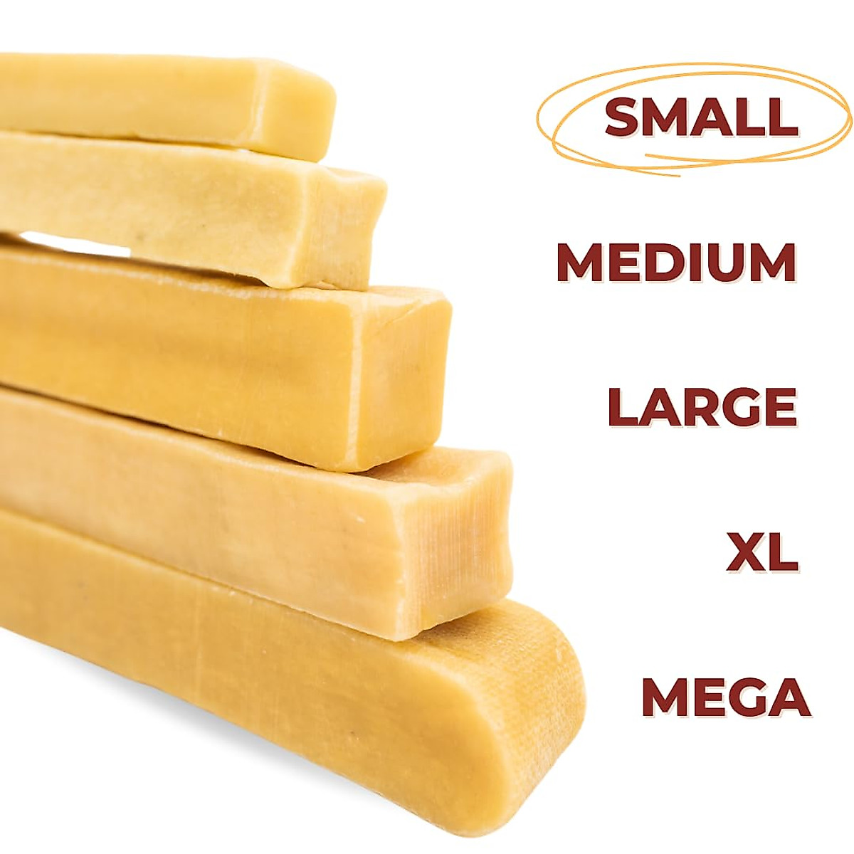 Bully Bunches Small Authentic Yak Cheese Himalayan Chews for Small Dogs & Puppies - All Natural Dog Treat Dental Chews, Made with Real Yak Milk for Teething - Lactose & Rawhide Free (3 Pk)