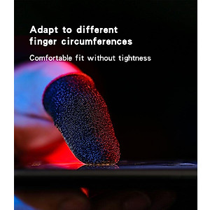 TEKTURN Finger Sleeves for Gaming, Seamless Anti-Sweat Breathable, Thumb Protector Finger Covers for Mobile Game, Touchscreen PUBG Gaming (Pack of 2 Pair)