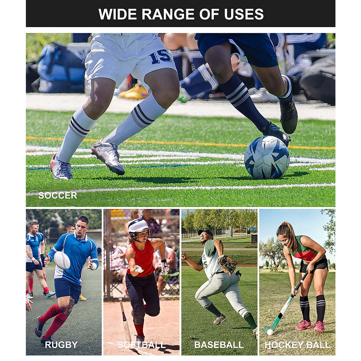 CS CELERSPORT 2 Pack Kids Soccer Socks for Youth Men and Women Sport Softball Socks with Cushion Rose Pink, Small