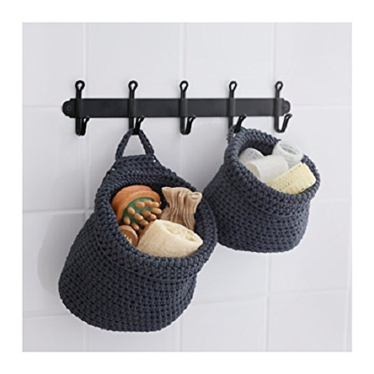 NORDRANA Basket, set of 2, gray