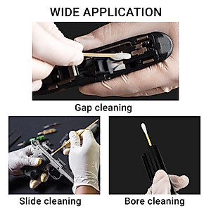 PINGMIC Gun Cleaning Supplies of Gun Cleaning Patches and Long Cotton Swabs for Gun Cleaning (300patches/200swabs)