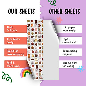 CENTRAL 23 Adult Wrapping Paper for Men Women Friends - 6 Sheets of Rude Birthday Gift Wrap - for Husband or Wife - For Anniversary Bridal Shower Valentines Day Christmas - Recyclable