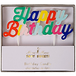 Meri Meri Multicolor Happy Birthday Candle