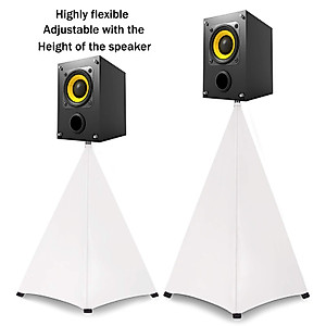 Dofilachy Speaker Stand Cover-DJ Bag with 360 Degree Cover, Speaker Tripod Scrim Cover for Speaker/Lighting with Free Travel Bag (Two Pack-white)